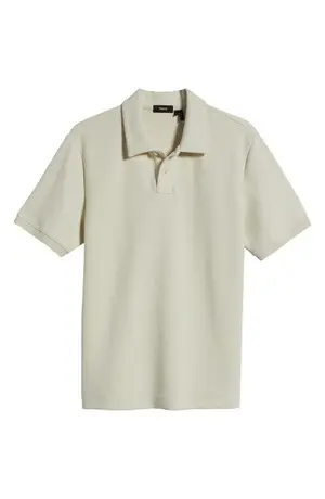 Theory Delroy Double Piqué Polo - Winter White