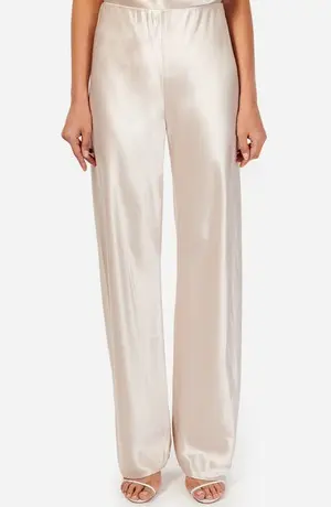 Cami Nyc Bristol Satin Pants - Oat