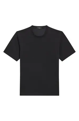 Theory Delroy Double Piqué Crewneck T-shirt - Black