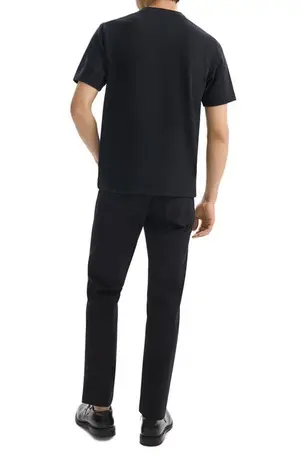 Theory Delroy Double Piqué Crewneck T-shirt - Black