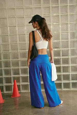 Free People Studio Siren Pants - Stellar Blue