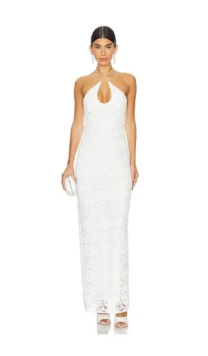 Embellished Maxi Evening Dress