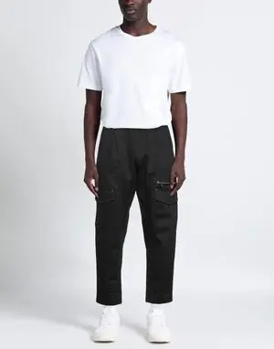 LES HOMMES Cotton-blend Cargo Pants - Black