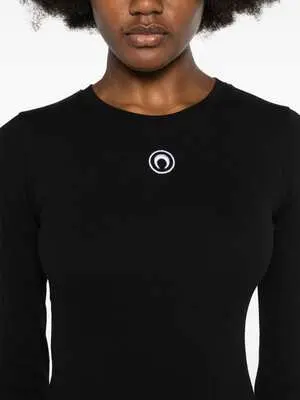 MARINE SERRE Crescent Moon Mini Dress - Black