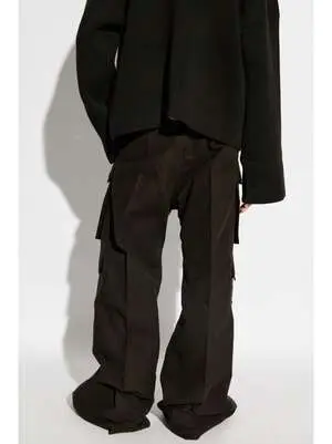 Rick Owens Oversized Wide-legged Trousers - Black