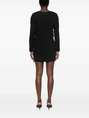 LOULOU Feather-trim Mini Dress