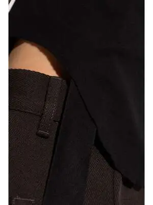 Rick Owens Asymmetric Cropped Top - Black
