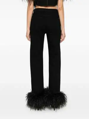 LOULOU Feather-trim Jeans