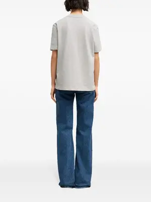AMI Paris Embroidered Logo T-shirt - Grey