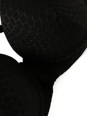 NOIRE SWIMWEAR Nikki Snakeskin-effect Bikini Set - Black