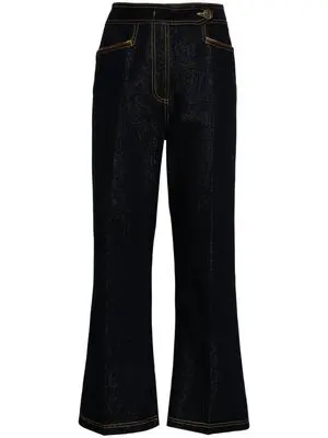Etro Pegaso Button Cropped Jeans
