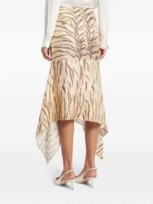 Stella McCartney Tiger-print Midi Skirt