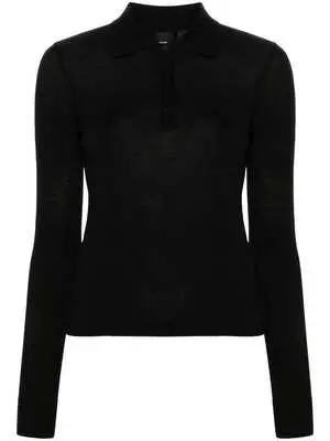 Pinko Liquoroso Polo Top - Black