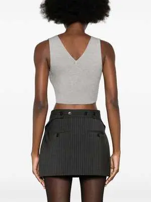 TWINSET Ribbed Knit Crop Top