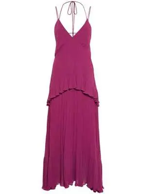 Women's Pleated Georgette Maxi Dresses