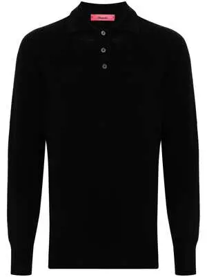 DRUMOHR Virgin Wool Polo Shirt - Black