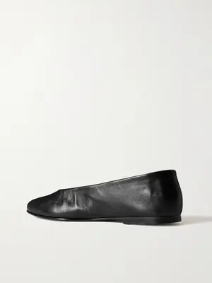 Tove Darcy Leather Ballerina Flats - Black