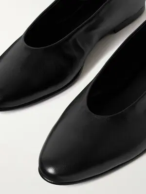 Tove Darcy Leather Ballerina Flats - Black