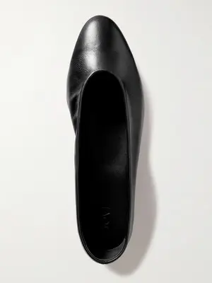 Tove Darcy Leather Ballerina Flats - Black