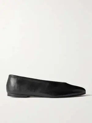 Tove Darcy Leather Ballerina Flats - Black