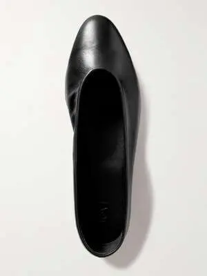 Tove Darcy Leather Ballerina Flats - Black