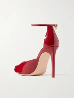 GIANVITO ROSSI Nuit 95 Glossed-leather Pumps - Burgundy