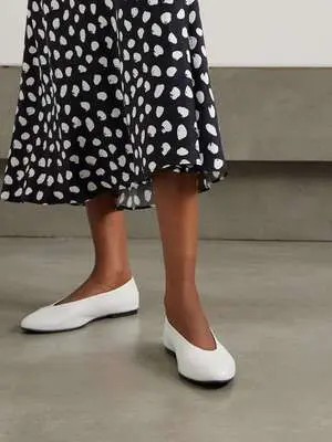 Tove Darcy Leather Ballet Flats - White