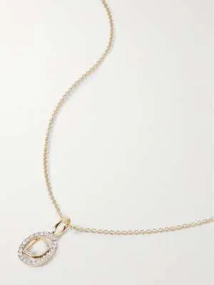 STONE AND STRAND Initial Diamond Necklace