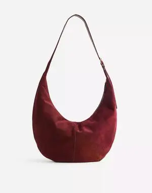 Madewell The Essential Curve Shoulder Bag - Deep Merlot