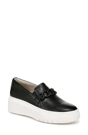 Naturalizer Daphne Platform Sneakers - Black Leather