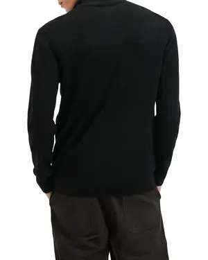 ALLSAINTS Kilburn Wool & Nylon Quarter Zip Sweater - Black
