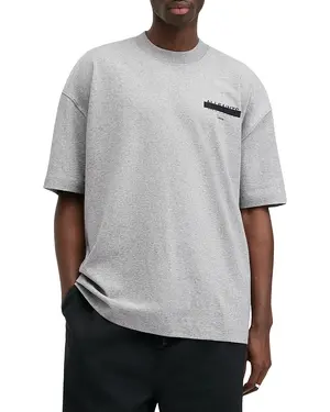 ALLSAINTS Redact Graphic Logo Tee - Grey Marl