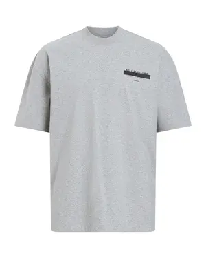 ALLSAINTS Redact Graphic Logo Tee - Grey Marl