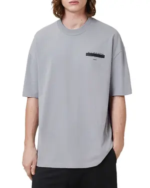 ALLSAINTS Redact Graphic Logo Tee Halfpipe Grey