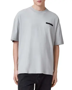 ALLSAINTS Redact Graphic Logo Tee Machine Grey