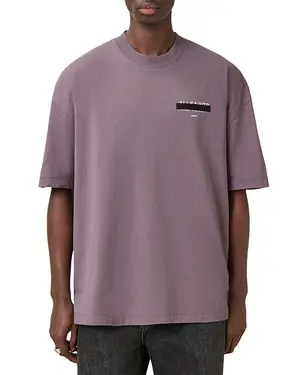 ALLSAINTS Redact Graphic Logo Tee Puce Purple