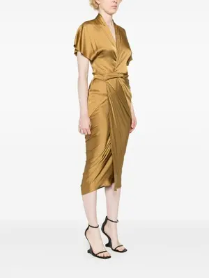 Rick Owens Wrap Midi Dress