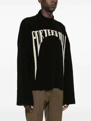 Rick Owens Intarsia-knit Sweater - Black