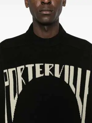 Rick Owens Intarsia-knit Sweater - Black