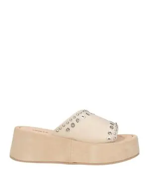 JANET & JANET Leather Wedge Sandals