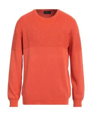 Liu Jo Cotton Knit Crewneck Sweater - Orange