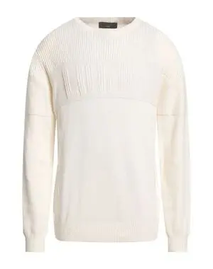 LIU •JO MAN Cotton Knit Crewneck Sweater - White