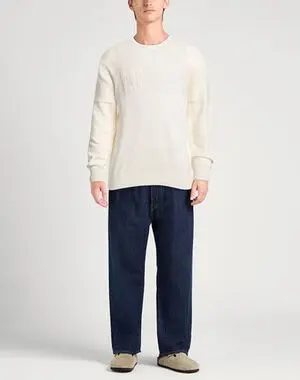 LIU •JO MAN Cotton Knit Crewneck Sweater - White