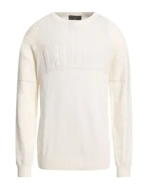 LIU •JO MAN Cotton Knit Crewneck Sweater - White