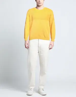 LIU •JO MAN Cotton Crewneck Sweater - Yellow