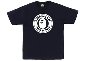 A BATHING APE Bicolor Busy Works Tee Shirt - Navy Blue