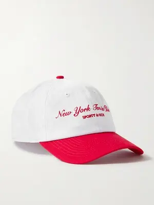 SPORTY & RICH Embroidered Cotton-twill Baseball Cap
