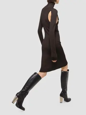 Helmut Lang Air Cut-out Turtleneck Dress