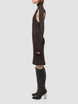 Helmut Lang Air Cut-out Turtleneck Dress