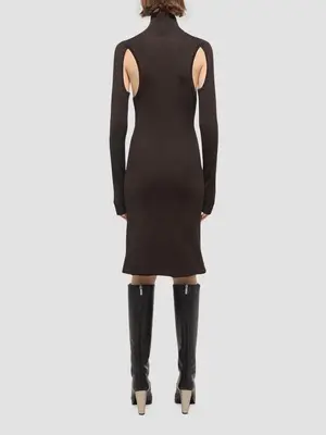 Helmut Lang Air Cut-out Turtleneck Dress